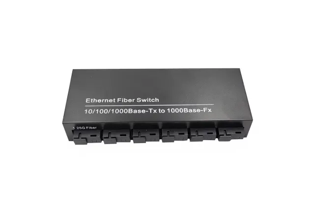 6Port 10/100M Ethernet Switch 6 Puerto de Fibra 25KM - 2UTP RJ45 ...